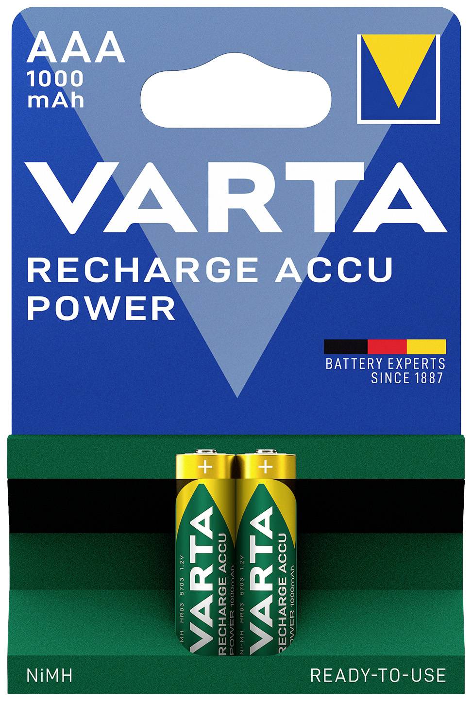 Varta RECH.AC.PowerAAA1000mAh BLI2 micro (AAA) akumulator NiMH 1000 mAh 1.2 V 2x