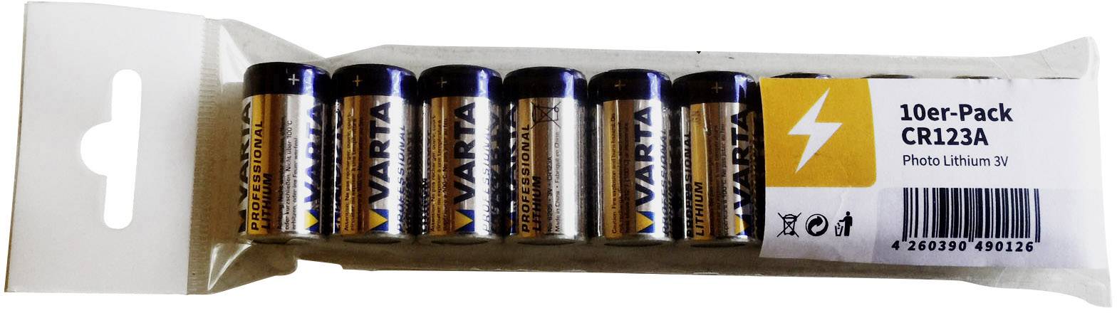 Fotobaterija CR-123A Varta litijska CR-123A 1430 mAh 3 V 10 kom.