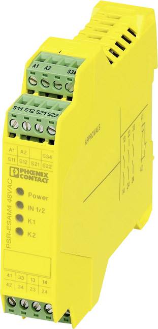 sigurnosni relej PSR-SPP-230UC/ESAM4/3X1/1X2/B Phoenix Contact Radni napon (broj): 230 V/DC, 230 V/AC 3 NO, 1 NC (s k V k D) 22,5 k 112 k 114,5 mm 1 kom.