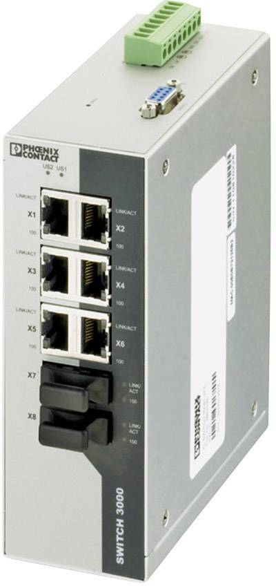 Phoenix Contact FL SVITCH 3006T-2FX SM industrijski Ethernet prekidac 10 / 100 MBit/s
