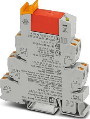 Phoenix Contact PLC-RPT- 24DC/21-21/EX relejni modul Nazivni napon: 24 V/DC Preklopna struja (maX.): 6 A 2 kom. 10 St.