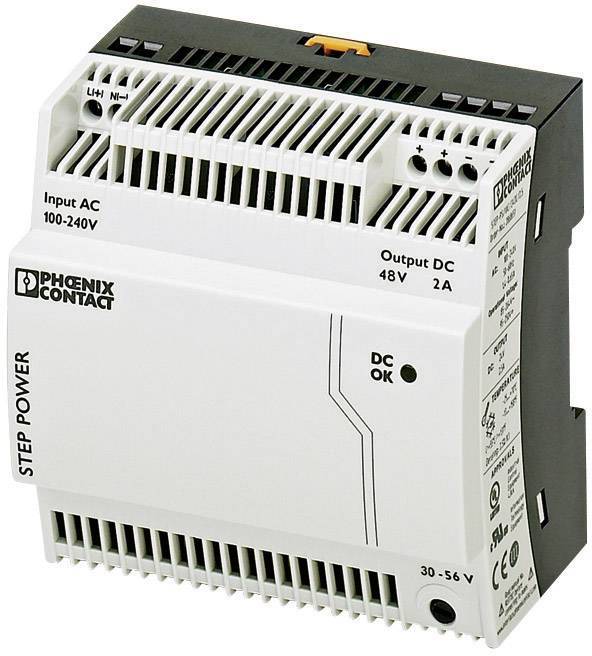 Phoenix Contact STEP-PS/1AC/48DC/2 DIN napajanje (DIN sina) 48 V/DC 2 A 96 V Broj izlaza: 1 xSadrzaj 1 kom.