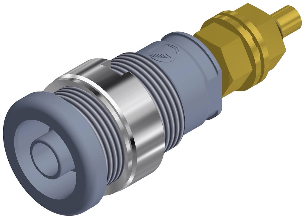 SKS Hirschmann SEB 2600 G M4 sigurnosni laboratorijski zenski konektor zenski konektor, vertikalna ugradnja Pin-fi: 4 mm siva