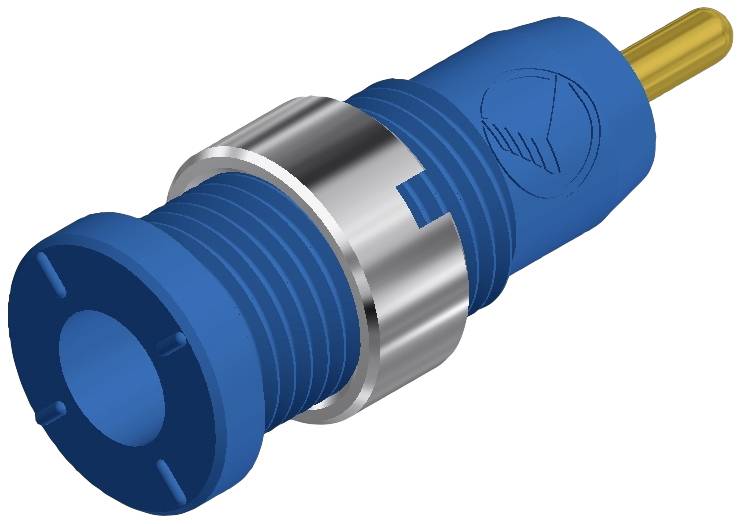 SKS Hirschmann MSEB 2630 S 1,9 Au sigurnosni laboratorijski zenski konektor zenski konektor, vertikalna ugradnja Pin-fi: 2 mm plava boja