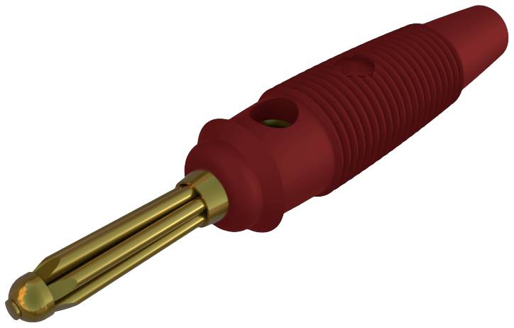 SKS Hirschmann BUELA 30 K AU olovkasti utikac ravni muski konektor Pin-fi: 4 mm crvena