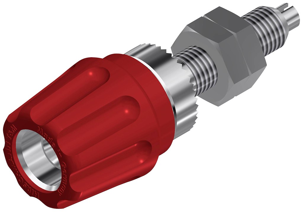 SKS Hirschmann PKN 10 B stezaljka s polovima crvena 63 A