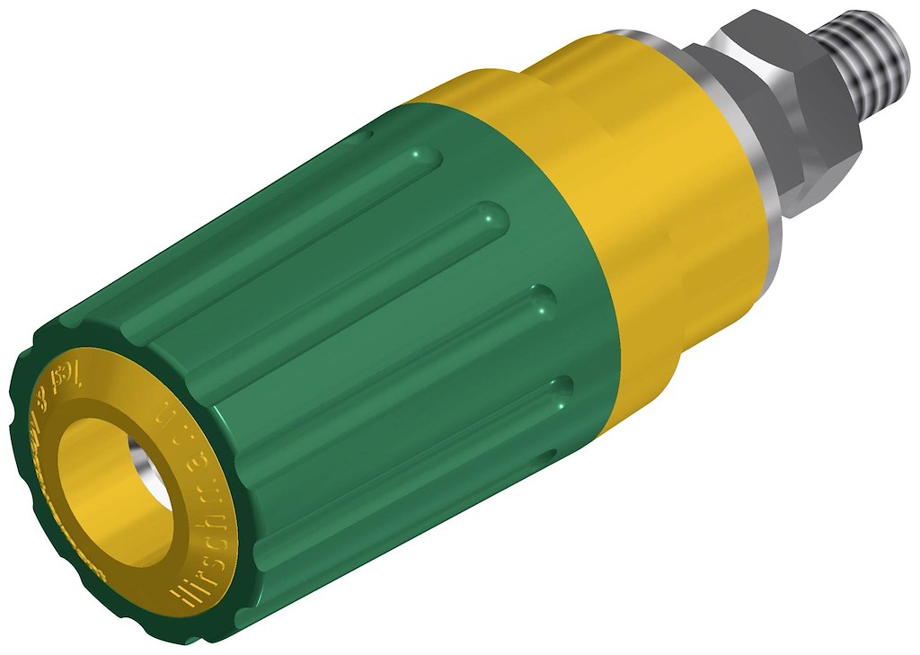 SKS Hirschmann PKI 100 stezaljka s polovima zuta, zelena 35 A