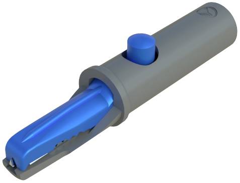 SKS Hirschmann AK 10 krokodilska stezaljka plava boja Stezni raspon maks.: 6 mm duzina: 53 mm