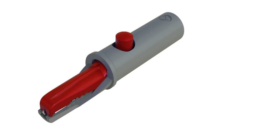 SKS Hirschmann AK 10 krokodilska stezaljka crvena Stezni raspon maks.: 6 mm duzina: 53 mm