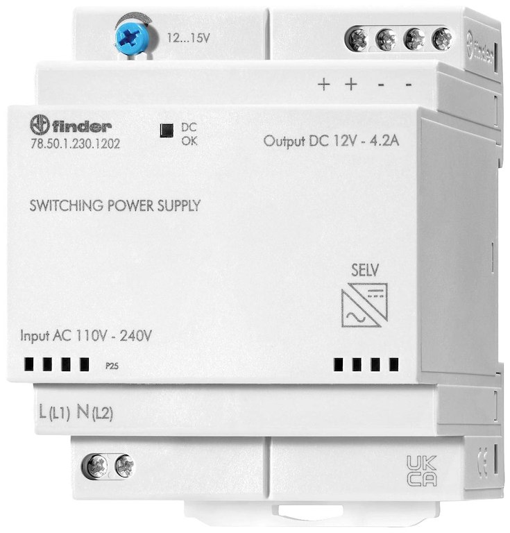 Finder 78.50.1.230.1202 DIN napajanje (DIN sina) 12 V/DC 4,6 A 50 V