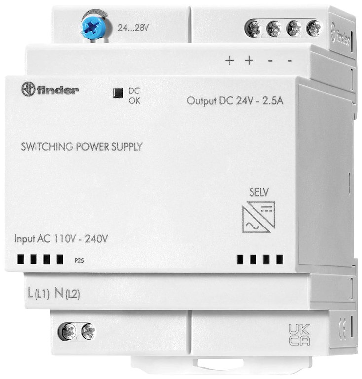 Finder 78.60.1.230.2402 DIN napajanje (DIN sina) 24 V/DC 2,8 A 60 V