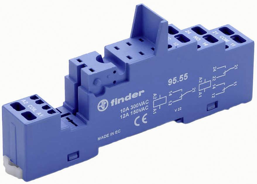 Relejna baza Finder 95.55 Finder 40.51, Finder 40.52, Finder 41.61, Finder 44.62 (D k s k V) 95.6 k 15.8 k 32.5 mm