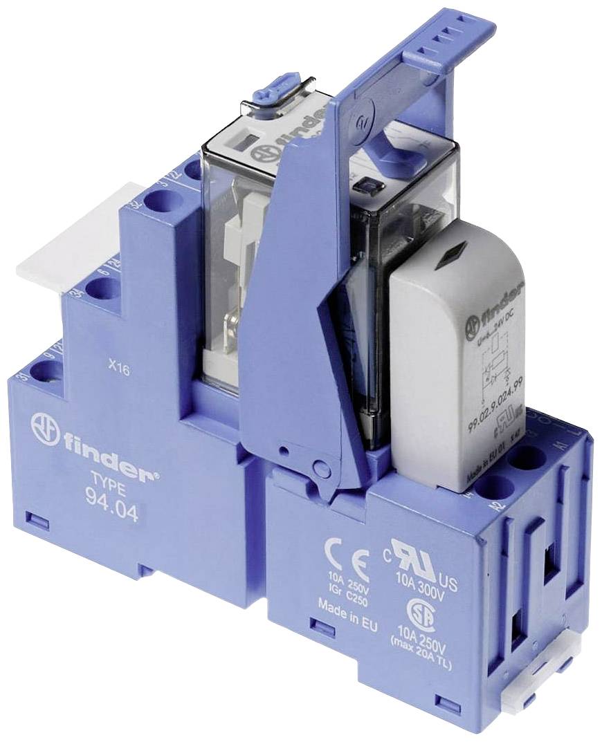 Spojni relej sa vijcanim spojevima, 4 preklopna kontakta 7 A, kalem 12 V DC Finder 58.34.9.012.0050 spojni relej 12 V/DC 7 A 4 preklopnik
