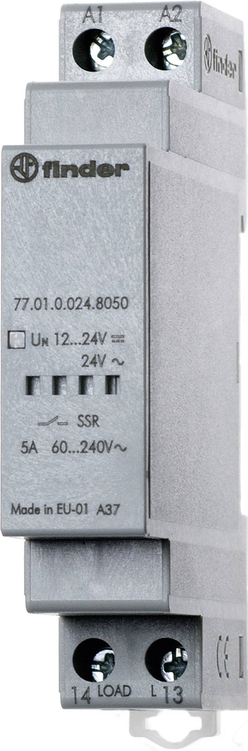 Finder solid state relej 77.01.8.230.8051 Strujno opterecenje (maks.): 5 A Preklopni napon (maks.): 240 V/AC
