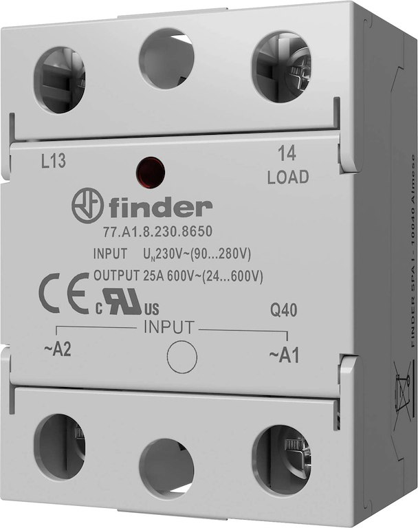 Finder solid state relej 77A182308650 25 A Preklopni napon (maks.): 660 V/AC nulti prekidacki napon