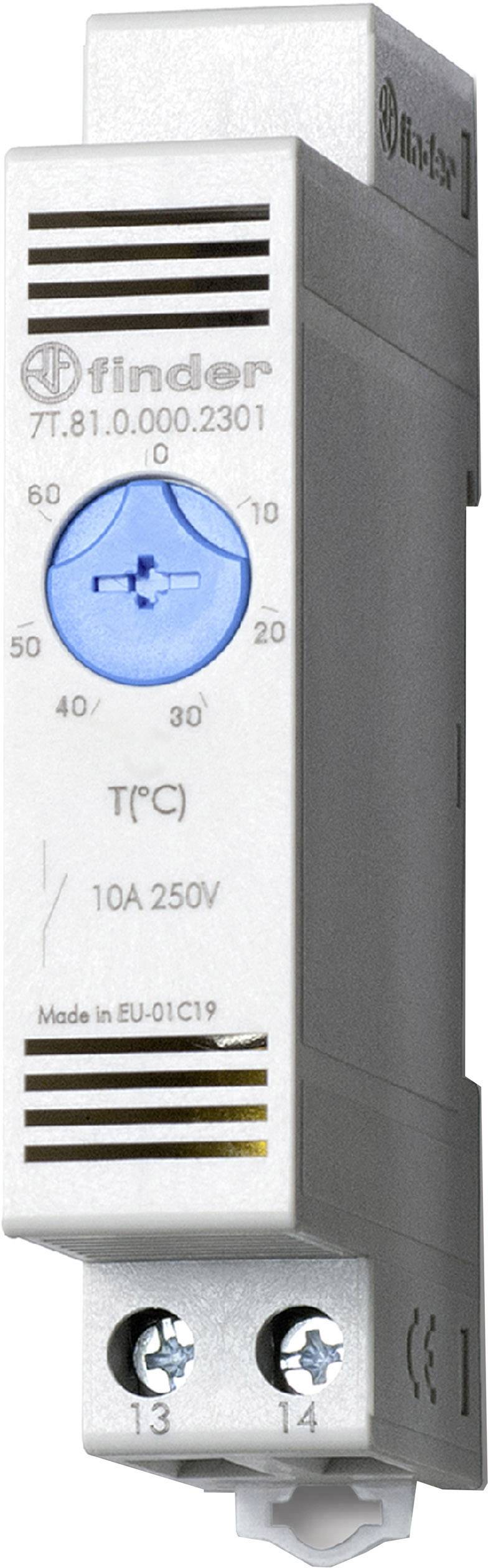 Finder termostat za razvodni orman 7T.81.0.000.2301 250 V/AC 1 zatvaranje (D k s k V) 88,8 k 17,5 k 47,8 mm