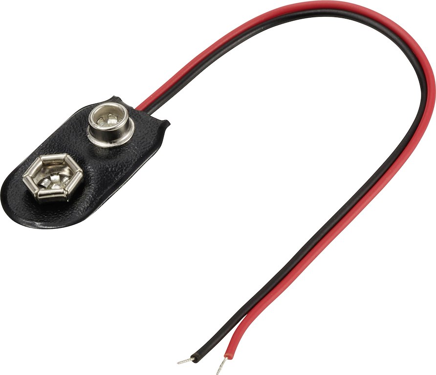 Tru Components TC-13220476 stezaljka za bateriju 1* 9 V blok konektor za brzo povezivanje (D * S) 28 mm * 15 mm