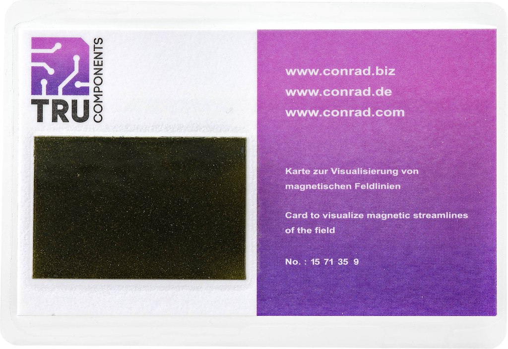 Kartica za vizuelizaciju magnetnog polja MVC11HGM Tru Components (D * s) 95 mm * 65 mm Povrsina magnetnog prikaza: (D * s) 40 mm * 27 mm