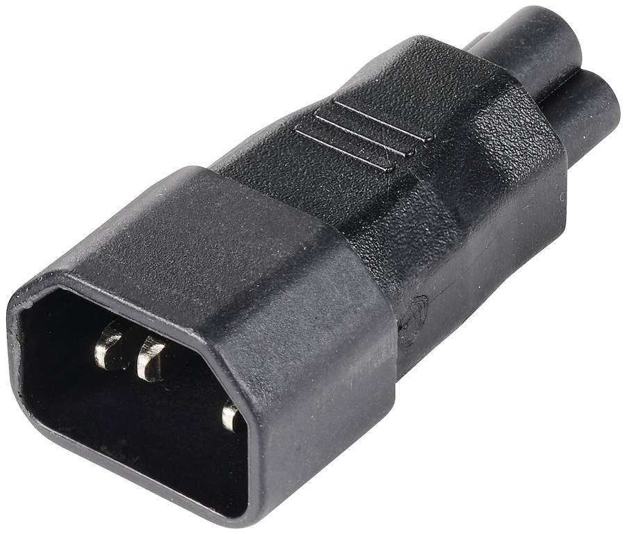 Tru Components napajanje muski konektor IEC, C14 – zenski konektor C5 Ukupan broj polova: 3