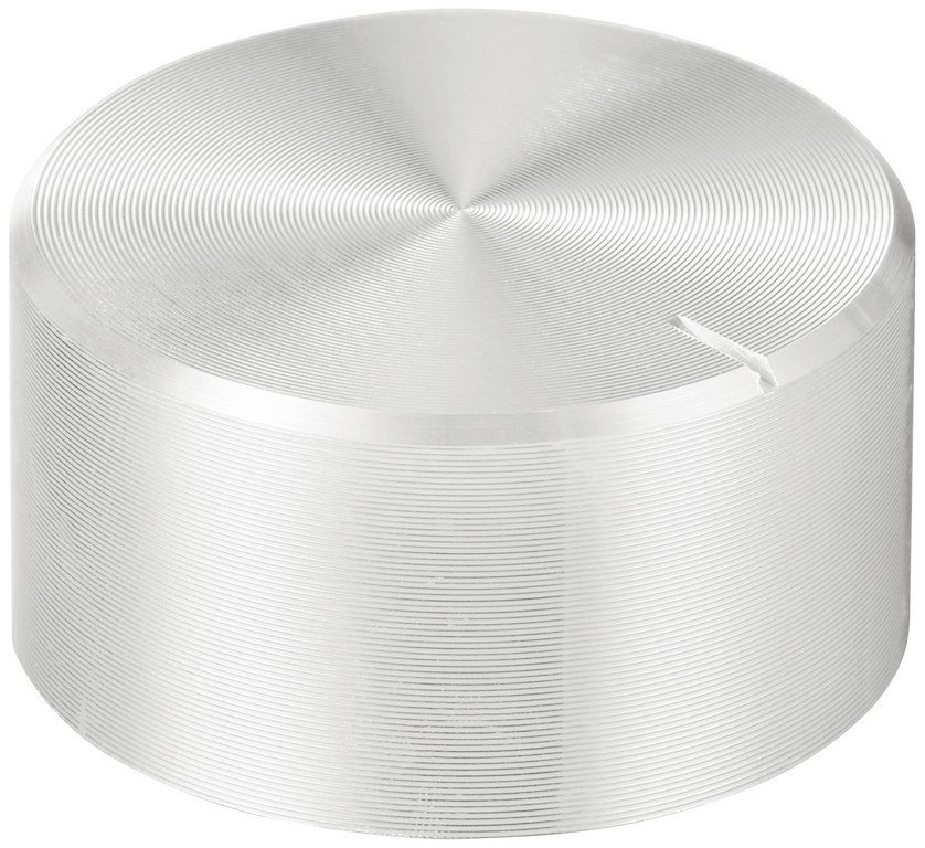 Tru Components TC-11696476 dugme sa okretnim dugmetom sa oznakom srebro (fi * H) 25 mm * 13 mm aluminijum, plastika