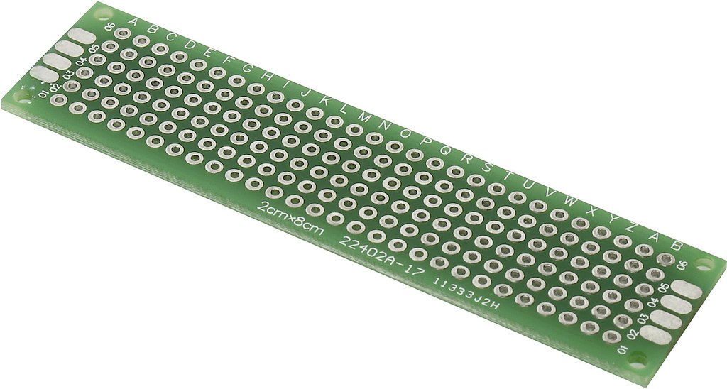 Eksperimentalna Stampana ploca, epoksid (D*S) 80 mm * 20 mm 35 mikrom raster 2,54 mm Tru Components PCB2-2080 sadrzaj