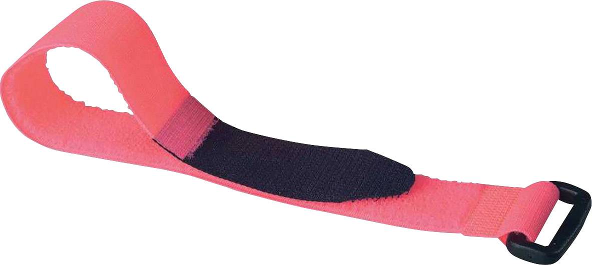 Tru Components 688-454-Bag Velcro traka sa trakom za hvatanje i mekim flisom (D*s) 300 mm * 25 mm neon roze 2 komada
