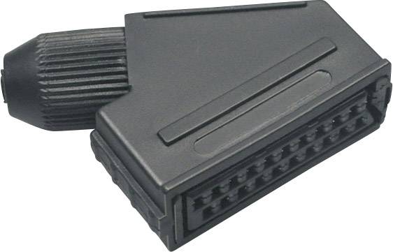 Scart konektor, ugaona uticnica, crne Tru Components