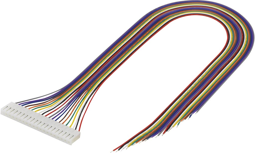 Tru Components unapred montirana pletenica Ukupan broj stubova 20 Osnovna mreza: 3,96 mm 1244011