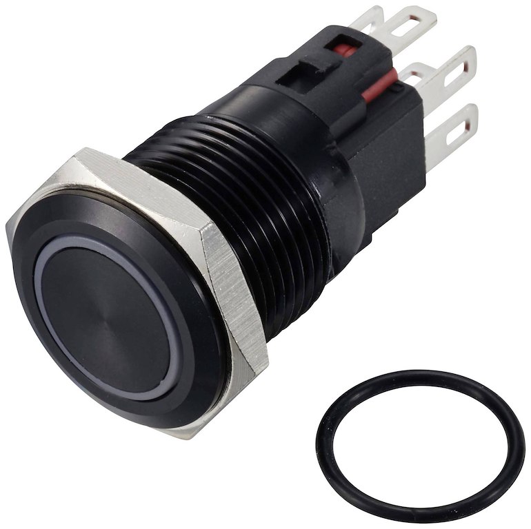 Tru Components TC-12647460 prekidac sa dugmetom 250 V/AC 3 A 1 * iskljuceno/(ukljuceno) IP65 RGB eloksirani aluminijum
