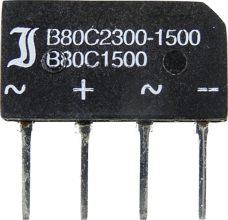 Tru Components TC-B80C1500B mostni ispravljac SIL-4 160 V 2.3 A jednofazni
