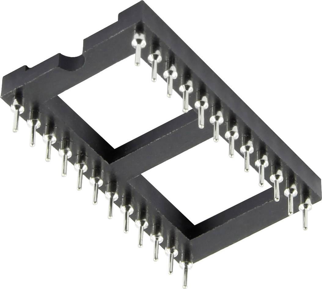 Tru Components 1371858 ic socket Osnovna mreza: 2,54 mm, 15,24 mm Broj pinova: 24