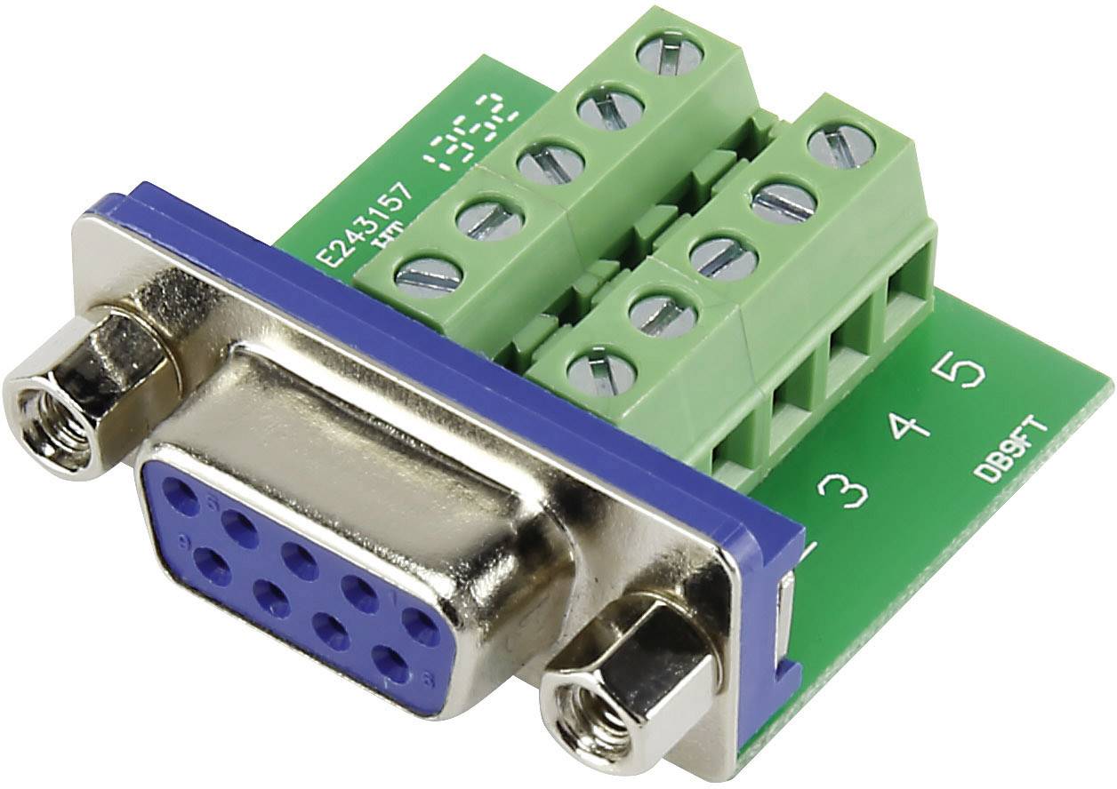 D-SUB uticnica 90 stepeni. stubovi: 9 zavrtnja Tru Components DSUB09F-10TB-2