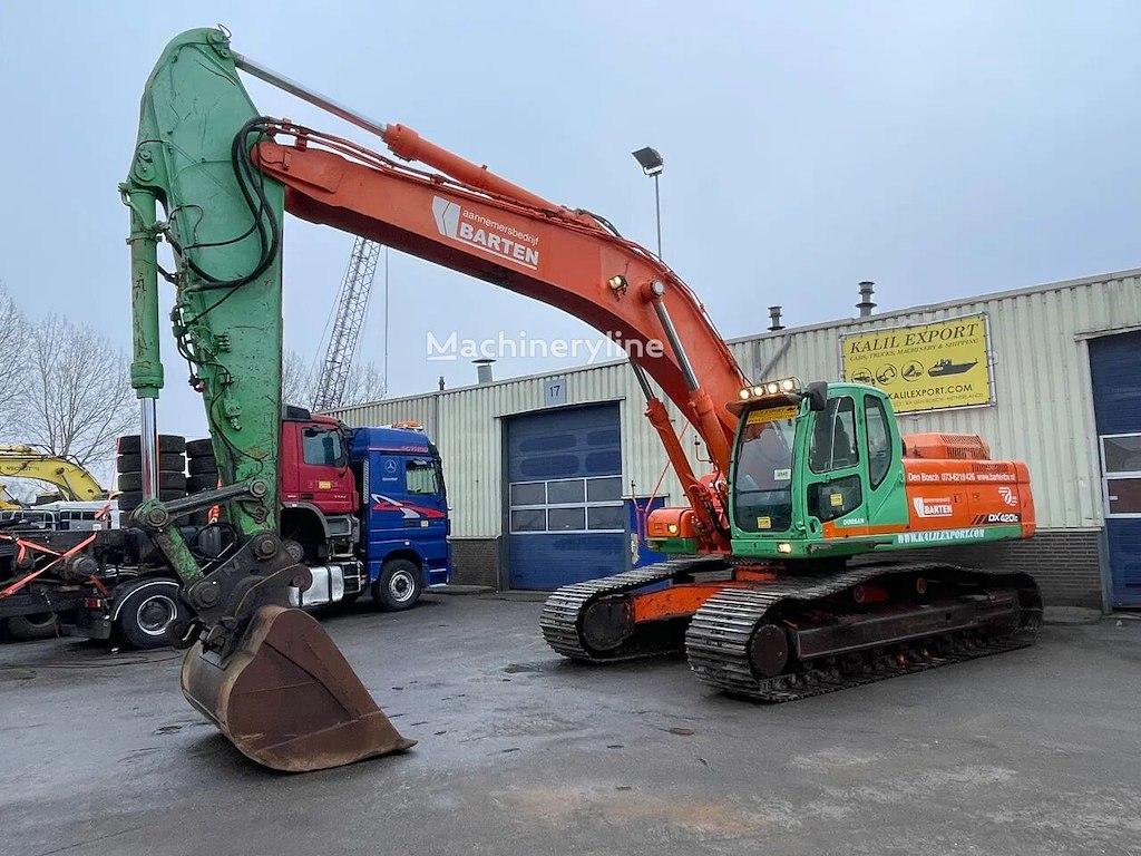 Doosan DX 420 LC Track Excavator 40.9T. Hammer Line Airco Good Conditio bager guseničar