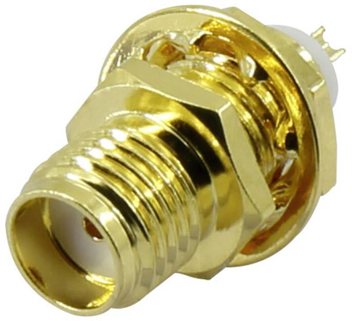 SMA konektor, uticnica, vertikalna montaza 50 Ohm Tru Components SMA-KHC-RG174