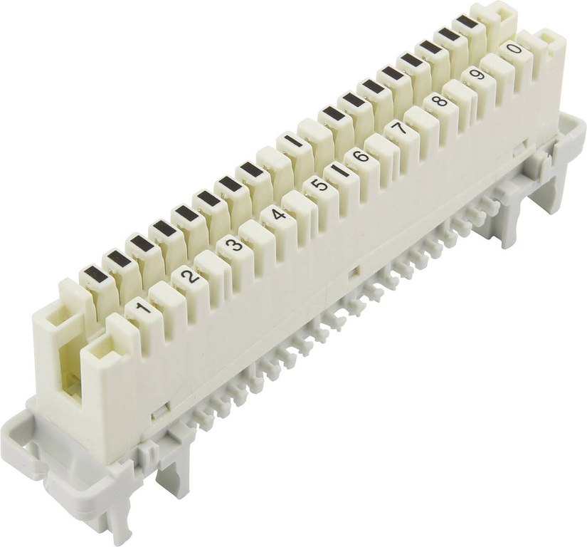 LSA Plus 2 konektor modul 10 dvozicni 93014c1019 beli
