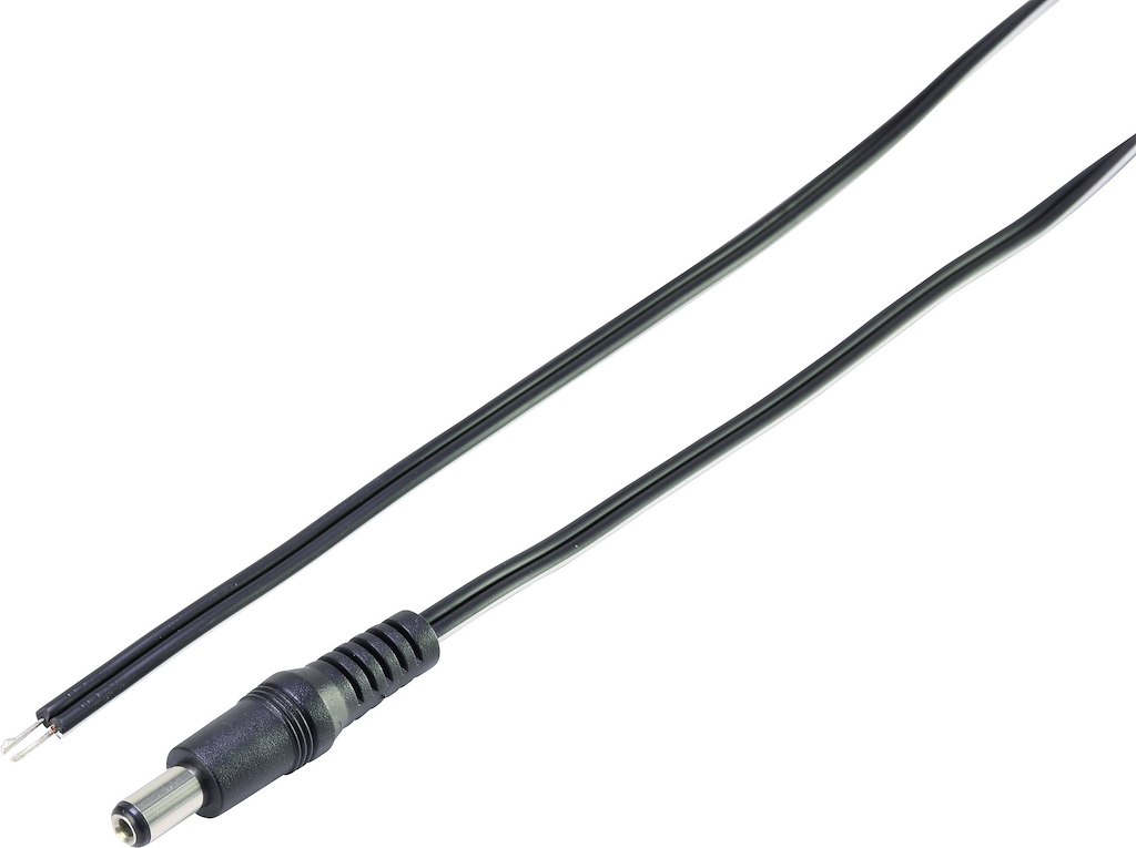 Tru Components TC-6649308 niskonaponski prikljucni kabl niskonaponski muski konektor – slobodni kraj 5,50 2,10 mm 1,20 m