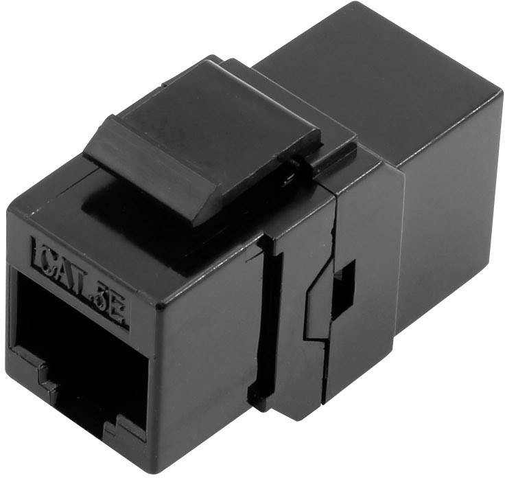RJ45 adapter dupla spojnica, ravna st. stubovi: 8P8C 93013c1176 crni Tru Components 1425900 1 st.