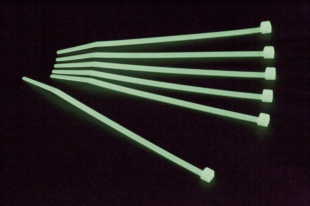 Tru Components 1570829 vezice za kablove 200 mm 2,50 mm zelene fotoluminiscentne 100 kom