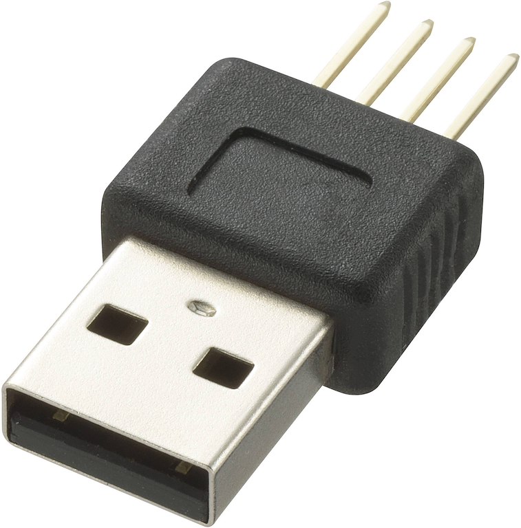 USB konektor za montazu na PCB pravi muski konektor Tip A USB A muski konektor 774842 Tru Componentsad