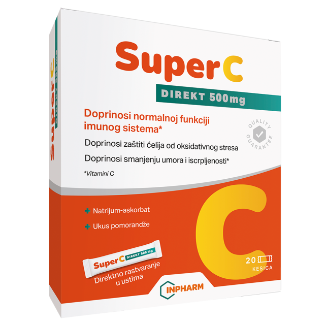 SUPER C DIRECT 500 MG, 20 KESICA