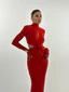 AURA DRESS RED