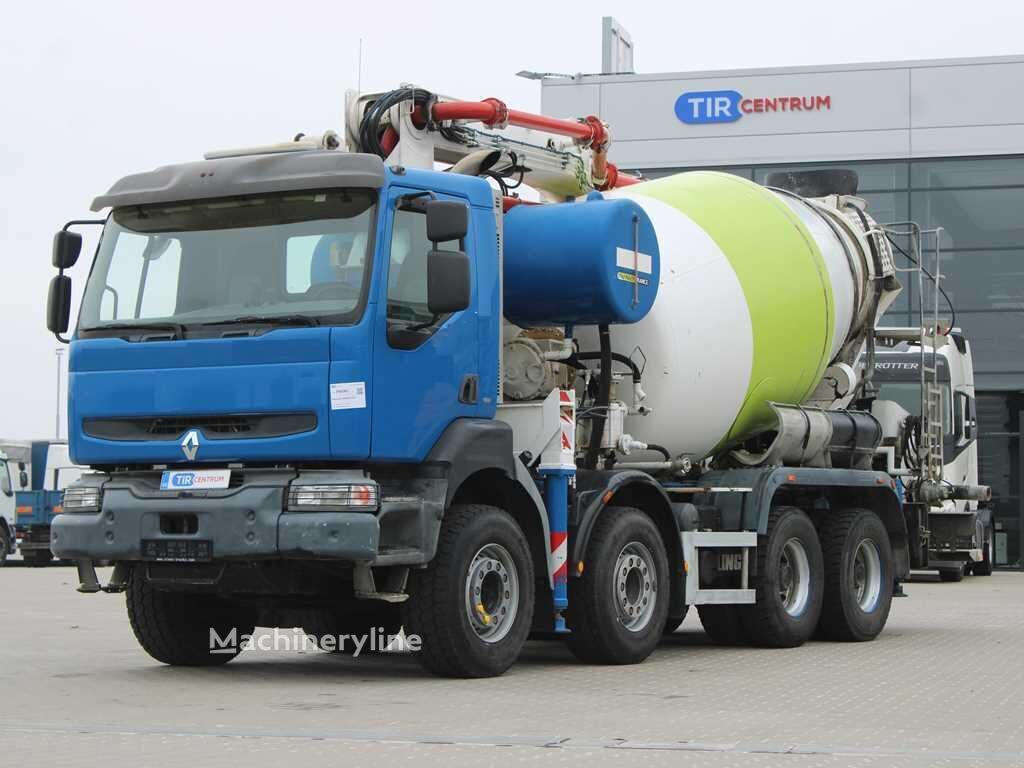 Cifa na šasiji Renault KERAX 420, EURO 3, 7m3, 8X4, CIFA MAGNUM MK 24.4 CONCRETE PUMP kamion s mešalicom za beton