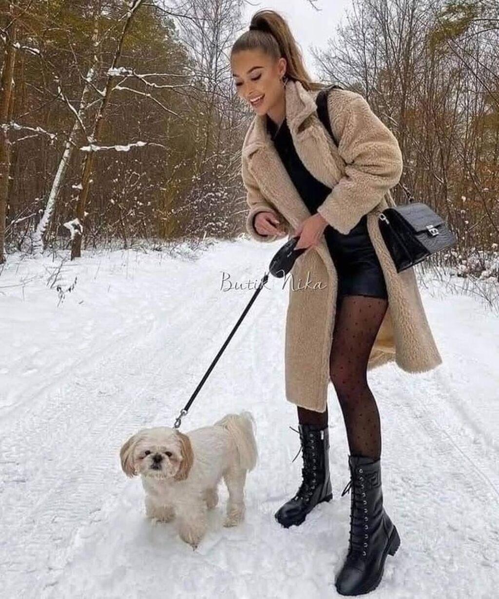 Ženski teddy kaput – duži, topli i mekan 4000 din Sm l