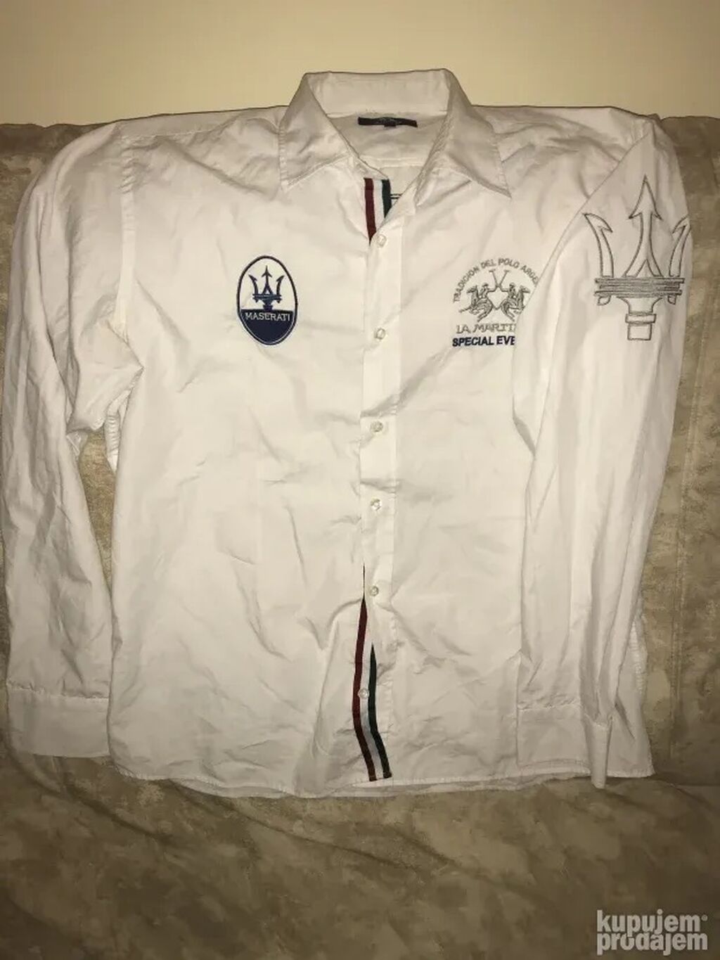 Original La Martina MASERATI kosulja L 100% cotton Ramena 49cm, duzina