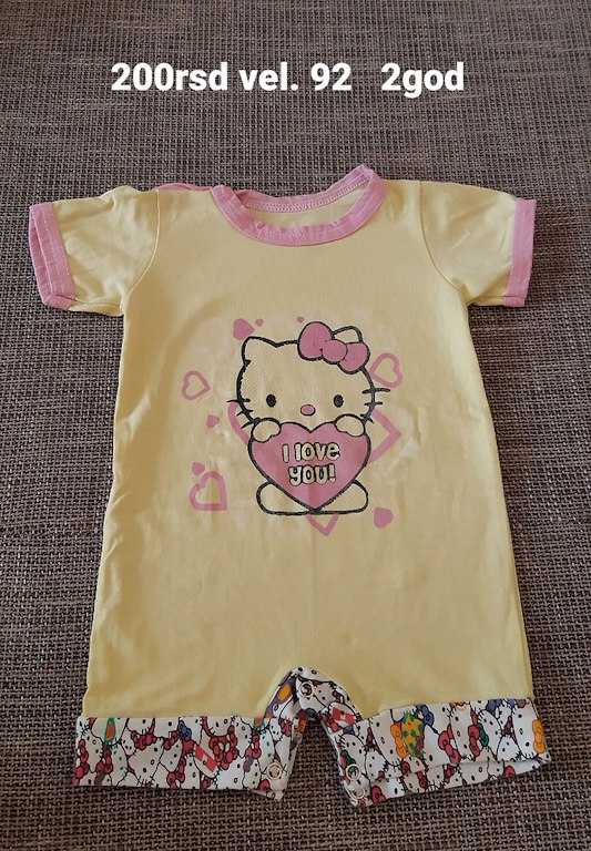 Dečiji letnji romper/kratki kombinezon Hello Kitty motiv - Boja