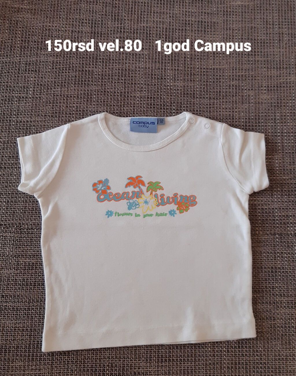 Dečija majica Campus Baby – veličina 80 (12M) - Kratki rukavi