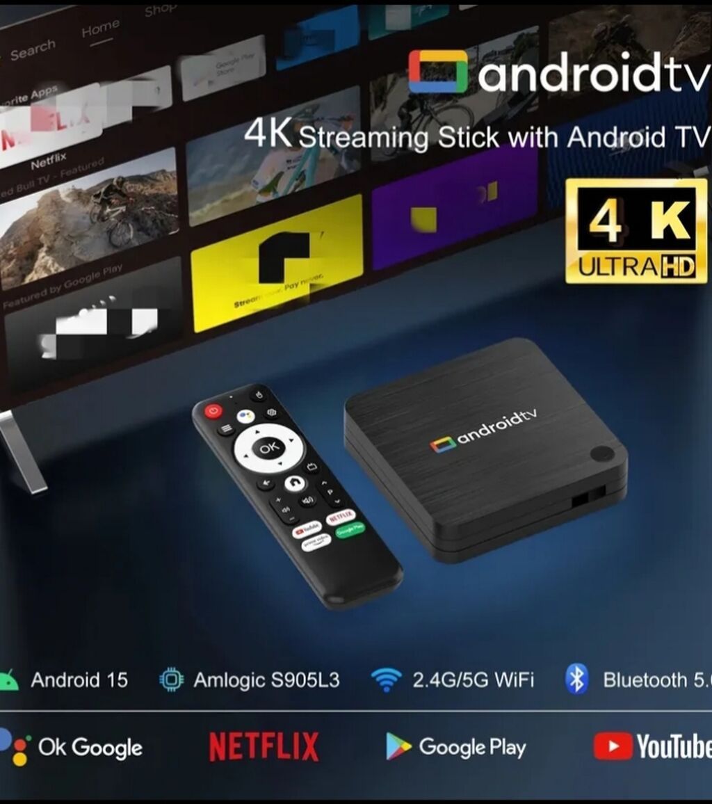 Android 15.0 TV Box – 8 Gb / 128 Gb, novi model, 4K ultra HD