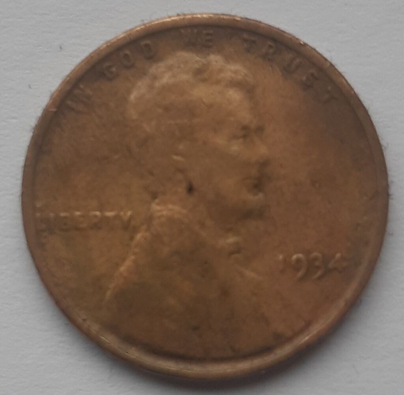 Američki peni “Wheat Cent” – 1934. - Nominala: One Cent (1¢) -