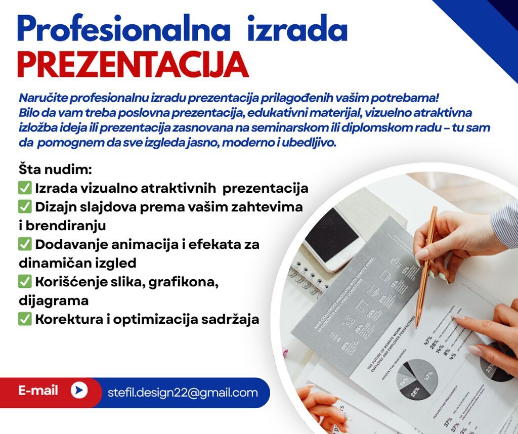 Profesionalna izrada Prezentacija Potrebna vam je profesionalna