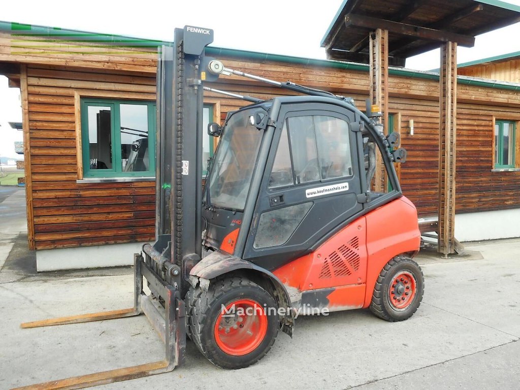 Linde h40d-02 mit zwillingsreifen + ss + kabine dizel viljuškar